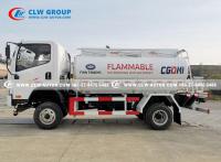 China FAW 5,000L Fuel Bowser 4x2 Diesel Tanker Truck Carbon Steel Tank for Urban and Remote Refueling for sale