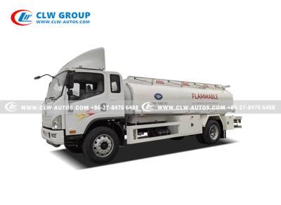 China FAW 4x2 Mini Fuel Tanker Truck 3000-5000L Q235 Carbon Steel Tank Euro II Diesel Engine for sale