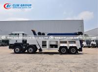 China HOWO 8x4 30 Ton Rotary Wrecker Truck 360° Rotatable Boom Dual 15 Ton Hydraulic Winches for sale