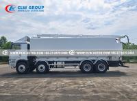 China Shacman 8x4 440HP Bulk Feed Transport Truck 40m³ 20tons Carbon Steel Tank Hydraulic Unloading for sale