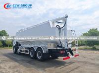 China Shacman 8x4 440HP Bulk Feed Transport Truck 40m³ 20tons Carbon Steel Tank Hydraulic Unloading for sale
