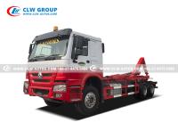 China Sinotruk HOWO RHD 6x4 25 Ton Hydraulic Hook Lift Truck Weichai 400HP Engine for sale