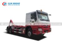 China Sinotruk HOWO RHD 6x4 25 Ton Hydraulic Hook Lift Truck Weichai 400HP Engine for sale