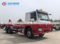 China Sinotruk HOWO RHD 6x4 25 Ton Hydraulic Hook Lift Truck Weichai 400HP Engine for sale