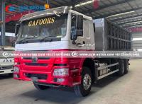 China Sinotruk HOWO RHD 6x4 25 Ton Hydraulic Hook Lift Truck Weichai 400HP Engine for sale