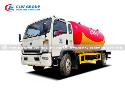 China Sinotruk HOWO 4x2 15000L LPG Bobtail Truck CORKEN Z2000 Pump Q345R Steel Tank Propane Delivery for sale