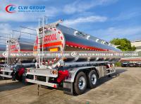 China 38000L 3-Compartment Aluminum Fuel Tank Semi-Trailer for Bulk Gasoline Diesel Transport for sale