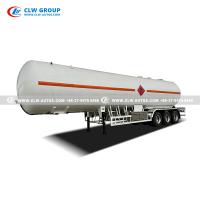 China 59.5CBM 3 Axle LPG Tank Semi Trailer for Nigeria Customized 59.5m³ Capacity for sale