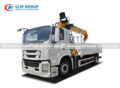 China ISUZU GIGA 8x4 16 Ton Straight Boom Crane Truck 350HP Euro IV 360 Rotation for sale