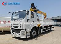 China ISUZU GIGA 8x4 16 Ton Straight Boom Crane Truck 350HP Euro IV 360 Rotation for sale