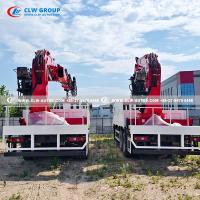 China Shacman 8x4 460HP Truck Mounted Knuckle Boom Crane 20 Ton with Brick Grapple for sale