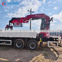 China Shacman 8x4 460HP Truck Mounted Knuckle Boom Crane 20 Ton with Brick Grapple for sale
