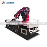 China Shacman 8x4 460HP Truck Mounted Knuckle Boom Crane 20 Ton with Brick Grapple for sale