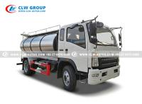 China HOWO 8000L Stainless Steel Insulated Milk Tank Truck for Milk Transport for sale