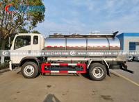 China HOWO 8000L Stainless Steel Insulated Milk Tank Truck for Milk Transport for sale