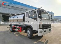 China HOWO 8000L Stainless Steel Insulated Milk Tank Truck for Milk Transport for sale