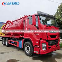 China ISUZU 6x4 Sewage Suction Truck with 15-20m³ Carbon Steel Tank and High-Efficiency Vacuum Suction System for sale