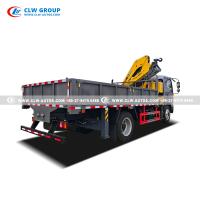 China Sinotruk HOWO 4x2 5-Ton Knuckle Boom Crane Truck with 360° Rotation and 4.5m Cargo Box for Algeria for sale