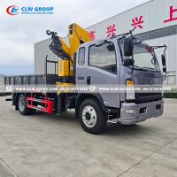 China Sinotruk HOWO 4x2 5-Ton Knuckle Boom Crane Truck with 360° Rotation and 4.5m Cargo Box for Algeria for sale