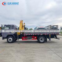 China Sinotruk HOWO 4x2 5-Ton Knuckle Boom Crane Truck with 360° Rotation and 4.5m Cargo Box for Algeria for sale
