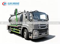 China I-SUZU 13m³ Sewer Cleaning Truck with SK-30S Water-Ring Vacuum Pump for sale