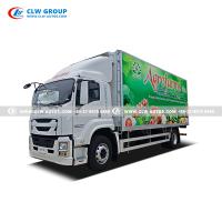 China I-SUZU 10Ton Refrigerated Truck with 2000KG Hydraulic Tailgate for sale