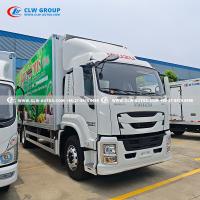 China I-SUZU 10Ton Refrigerated Truck with 2000KG Hydraulic Tailgate for sale