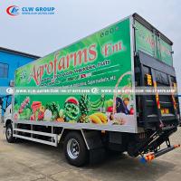 China I-SUZU 10Ton Refrigerated Truck with 2000KG Hydraulic Tailgate for sale