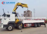China Sinotruk HOWO 8x4 20-Ton Knuckle Boom Crane Truck with 360° Rotation and Multi-Segment Articulated Folding Boom for sale