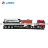 China 25m³ 316 Stainless Steel Vacuum Tank Semi-Trailer with Italian JUROP PVT700 Vacuum Pump and High-Pressure Washing System for sale