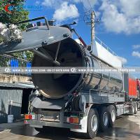 China 25m³ 316 Stainless Steel Vacuum Tank Semi-Trailer with Italian JUROP PVT700 Vacuum Pump and High-Pressure Washing System for sale
