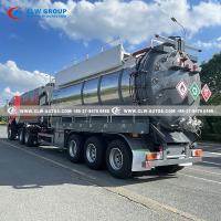 China 25m³ 316 Stainless Steel Vacuum Tank Semi-Trailer with Italian JUROP PVT700 Vacuum Pump and High-Pressure Washing System for sale