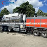 China 25m³ 316 Stainless Steel Vacuum Tank Semi-Trailer with Italian JUROP PVT700 Vacuum Pump and High-Pressure Washing System for sale