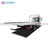 China Dongfeng 4x2 4-Ton Flatbed Wrecker Truck with 4-Ton Hydraulic Winch, 2.5-Ton Rear Towing Arm & Complete Rescue Tools for sale