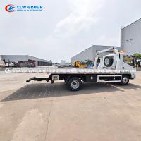 China Dongfeng 4x2 4-Ton Flatbed Wrecker Truck with 4-Ton Hydraulic Winch, 2.5-Ton Rear Towing Arm & Complete Rescue Tools for sale