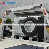 China Dongfeng 4x2 4-Ton Flatbed Wrecker Truck with 4-Ton Hydraulic Winch, 2.5-Ton Rear Towing Arm & Complete Rescue Tools for sale