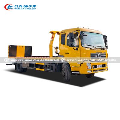 China Dongfeng Tianlong 4x2 Wrecker Truck with 8-10 Ton Winch and One-to-Two Towing Capability Featuring Full Sliding & Tilting Flatbed for sale