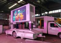 China P5 P6 LED Billboard Truck with Lifting Screen - 5500 cd/m² Brightness, 1000 W/m² Power Consumption for sale