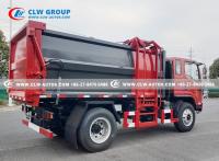 China FAW Jiefang Tiger VH 4x2 Side-Loading Garbage Truck with Offset Hopper and Bucket Lift for Narrow Street Access and Hydraulic Compaction for sale