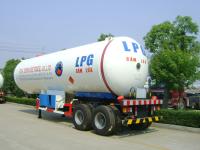 China 20T Propane Transport Trailer 40000 Liter Horizontal Bullet LPG Delivery Tanker for sale