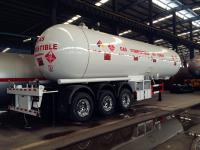 China LPG Semi Trailer Tanker 54000 Liters 14000Gal Hemispherical Dish End Tank 1.61MPa for sale