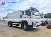 China FAW JK6 15m³ Sealed Compaction Bin 260HP Engine Dual Control System Garbage Compactor Truck for sale