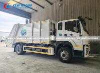 China FAW JK6 15m³ Sealed Compaction Bin 260HP Engine Dual Control System Garbage Compactor Truck for sale