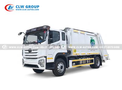 China FAW JK6 15m³ Sealed Compaction Bin 260HP Engine Dual Control System Garbage Compactor Truck for sale