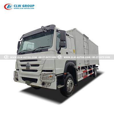 China Sinotruk HOWO 300HP 4x2 Box Cargo Truck with Enclosed Cargo Box – Heavy-Duty Van for Logistics & Freight for sale