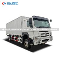 China Sinotruk HOWO 300HP 4x2 Box Cargo Truck with Enclosed Cargo Box – Heavy-Duty Van for Logistics & Freight for sale