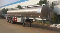 China 42,000L Stainless Steel Vegetable Oil Tank Trailer for Palm Oil Transport - 10,000mm Length, 3 Axles for sale