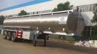 China 42,000L Stainless Steel Vegetable Oil Tank Trailer for Palm Oil Transport - 10,000mm Length, 3 Axles for sale