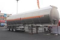 China 45,000 Liter Aluminum Palm Oil Tank Transport Trailer with 35 Ton Capacity and 6 Compartments for sale