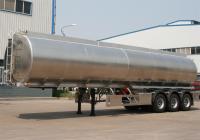 China 45,000 Liter Aluminum Palm Oil Tank Transport Trailer with 35 Ton Capacity and 6 Compartments for sale